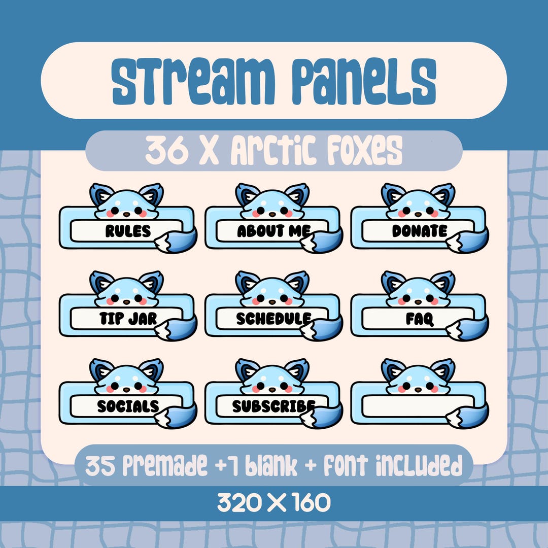 36 Kawaii Owl Stream Panels for Twitch or Discord, Cute Streamer ...
