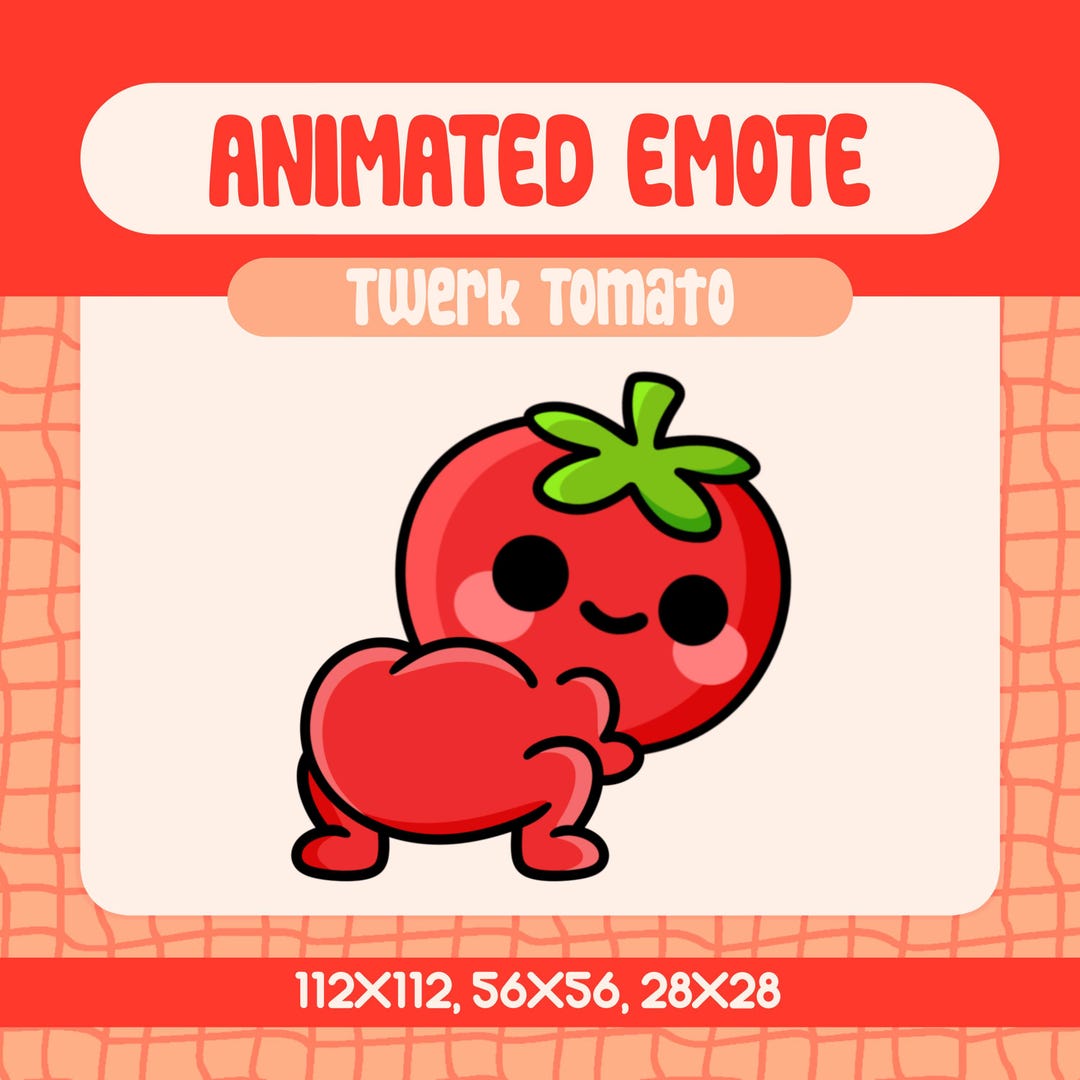 Twerking Tomato Animated Emote for Twitch and Discord, Funny Kawaii ...