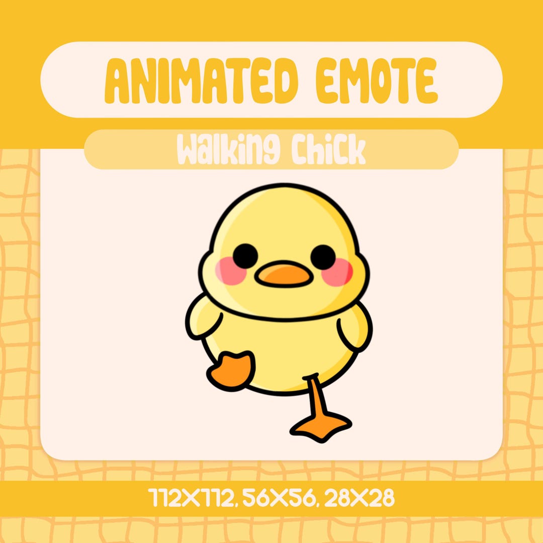 Kawaii Walking Chick Animated Emote for Twitch/discord (digital ...