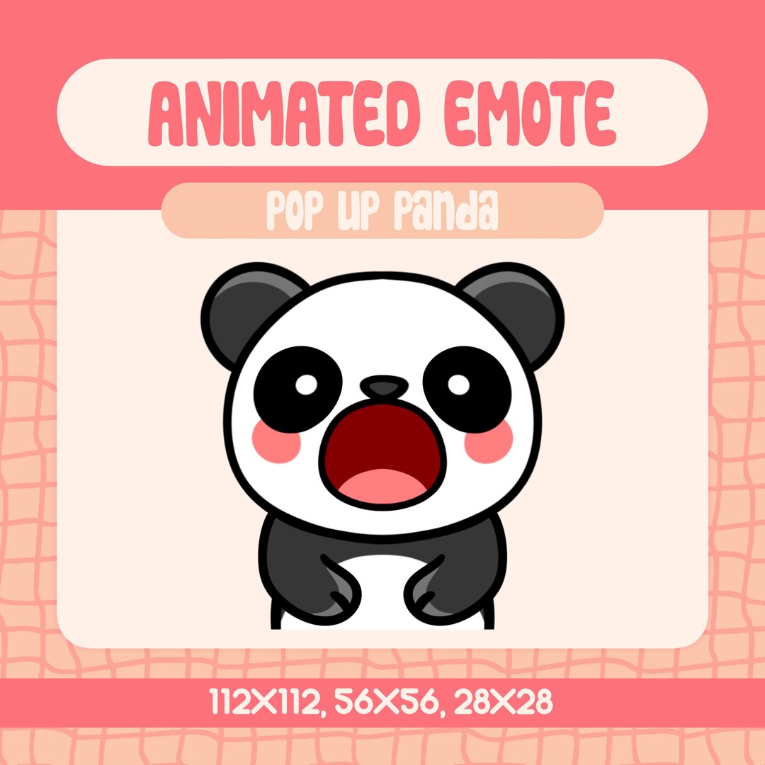 Kawaii Pop up Panda Animated Emote for Twitch and Discord, Cute ...