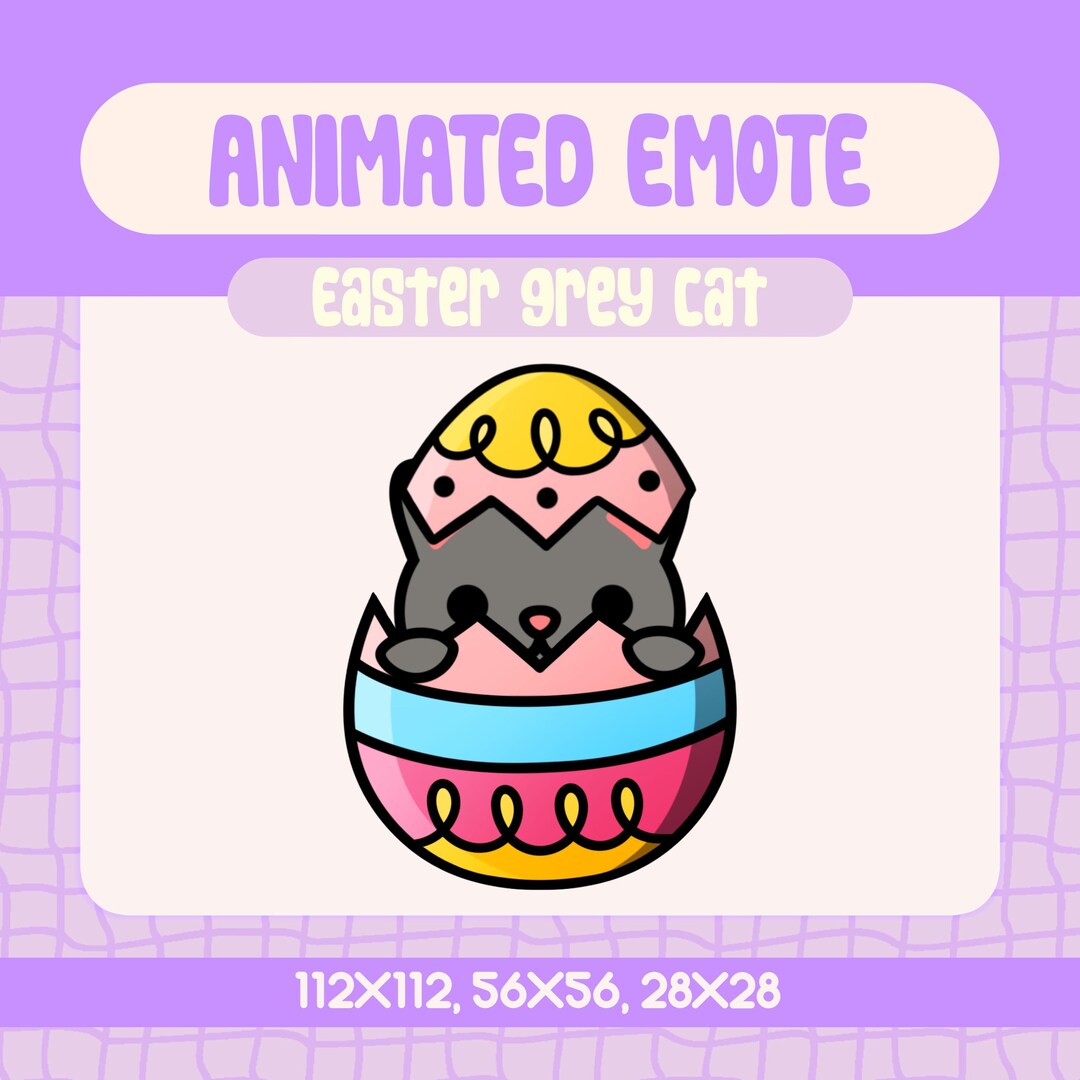 Kawaii Easter Cat Animated Emote for Twitch, Discord (digital Download ...