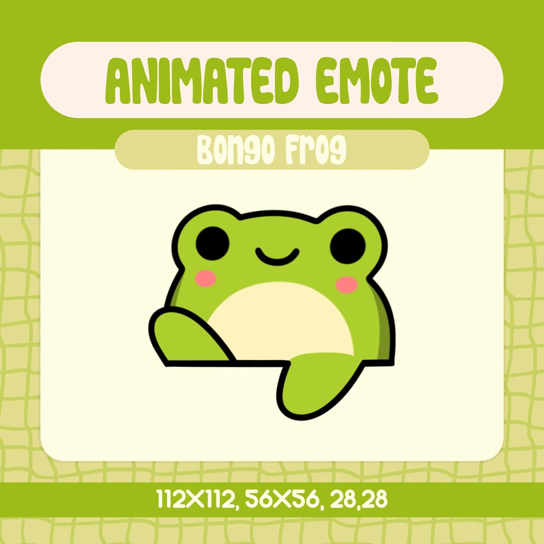 Animated Bongo Frog for Streamers, Kawaii Frog Twitch Reaction, Fun ...