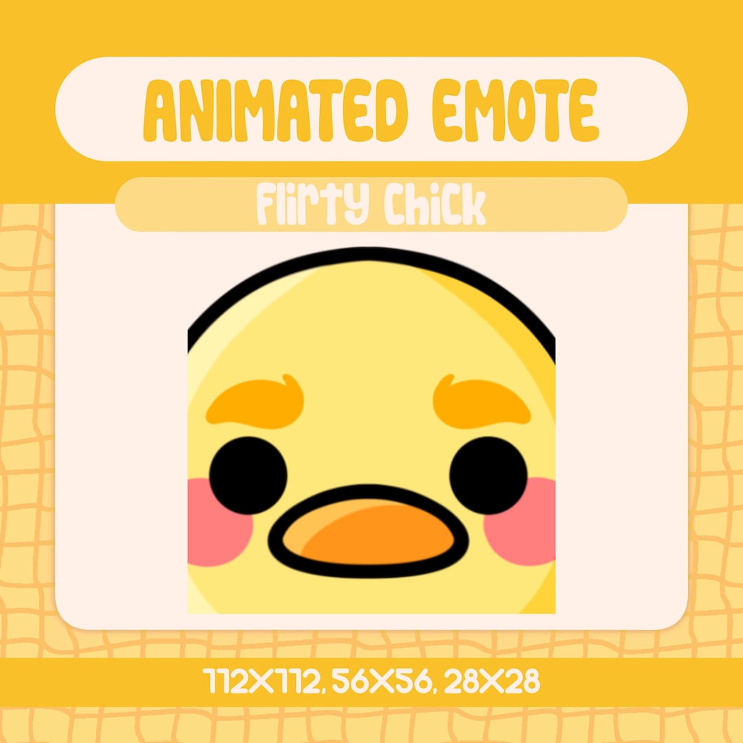 Kawaii Flirty Chick Animated Emote, Twitch, Discord (digital Download ...