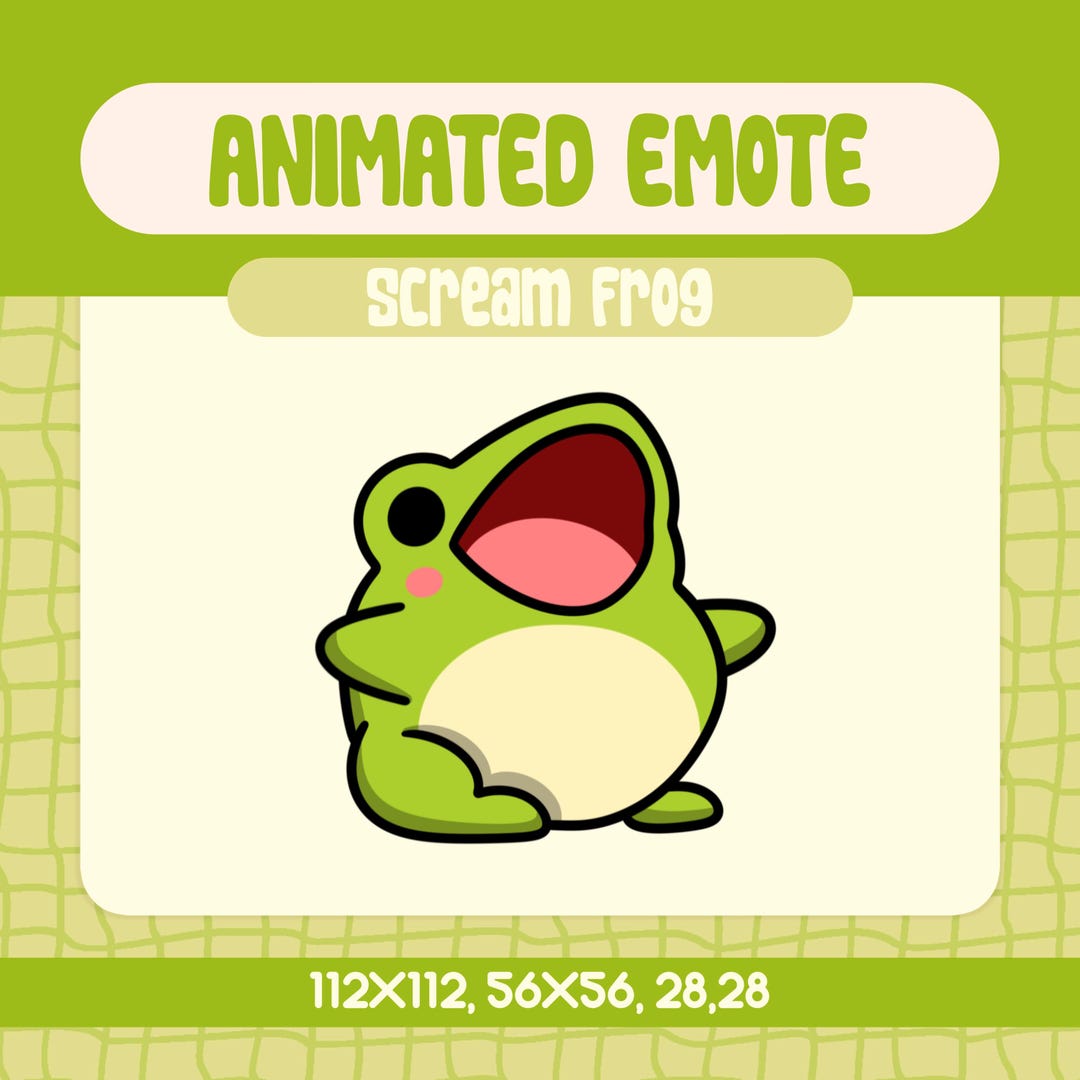 Kawaii Pop Frog Animated Emote for Twitch, Discord (digital Download ...