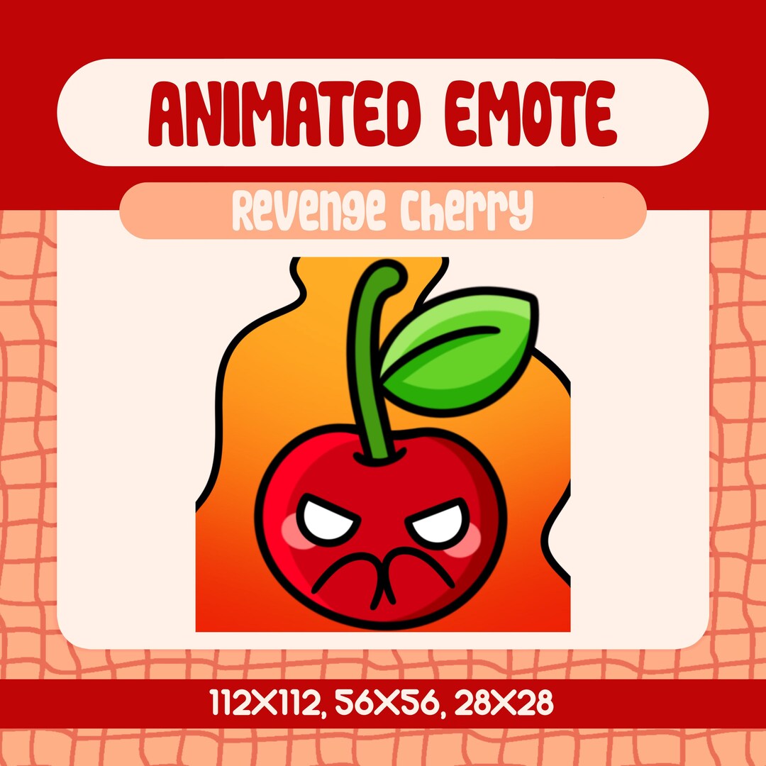 Kawaii Angry Cherry Animated Emote for Twitch/discord (digital Download ...