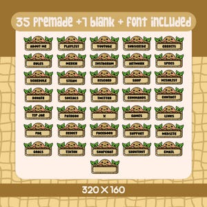 36 Kawaii Potato Stream Panels for Twitch or Discord, Cozy Streamer ...