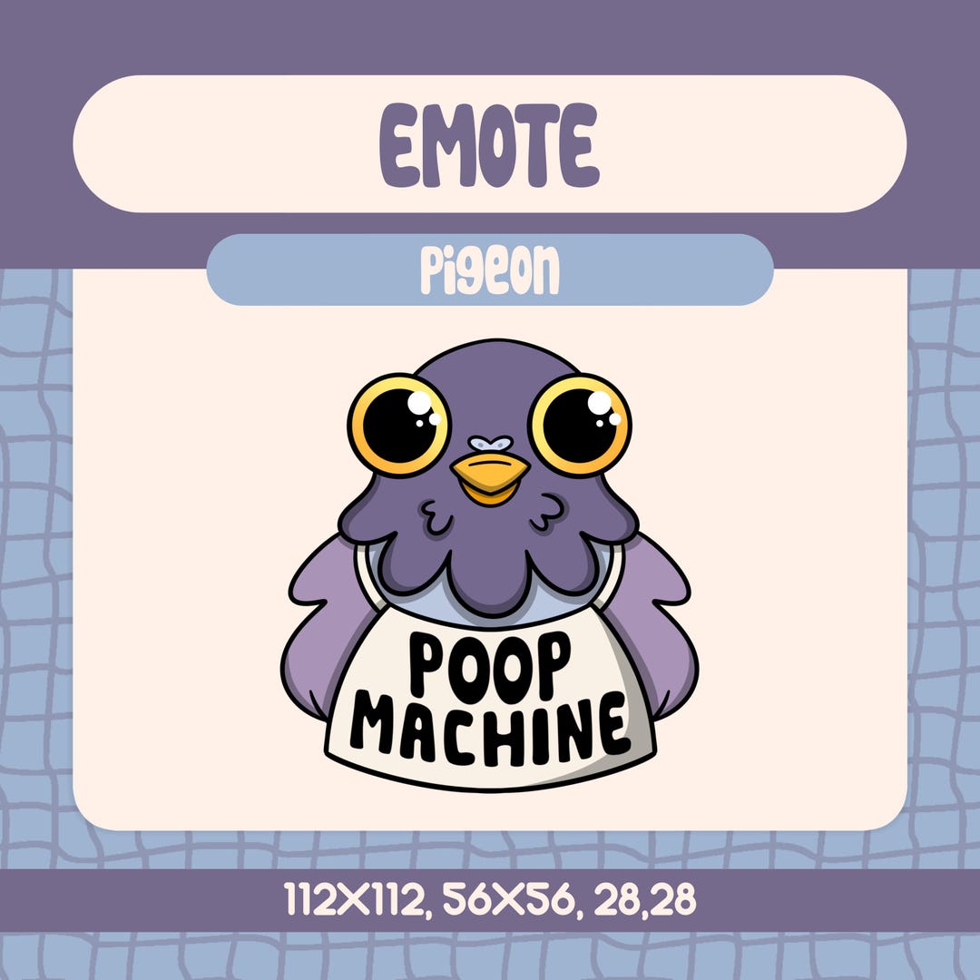 Cute Poop Pigeon Twitch Emote Bundle, Stream Emotes Twitch Discord and ...