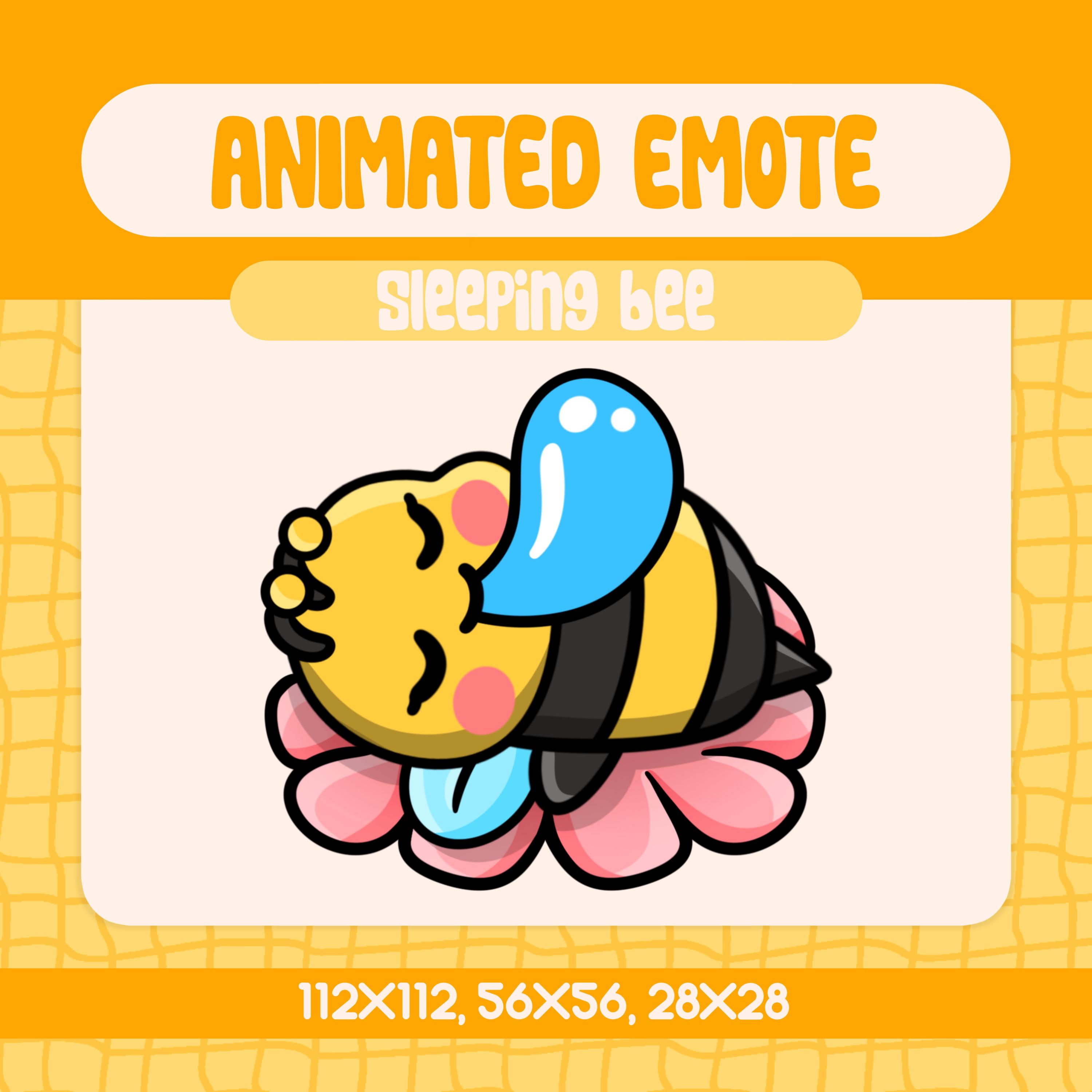 Kawaii Sleeping Bee Animated Emote for Twitch/discord (digital Download ...