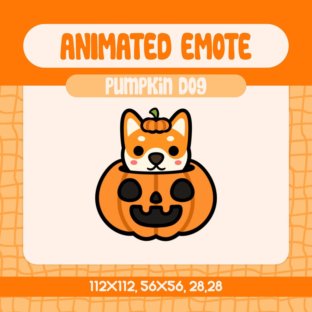 Pumpkin Corgi Animated Twitch Emote, Halloween Streamer Asset (digital ...