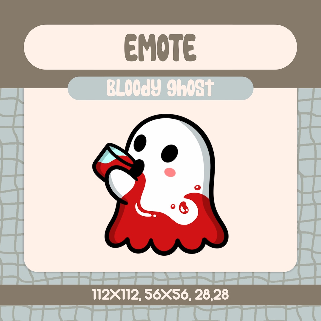 Emote Discord do Bloody Ghost Halloween para Streamers, Design de ...
