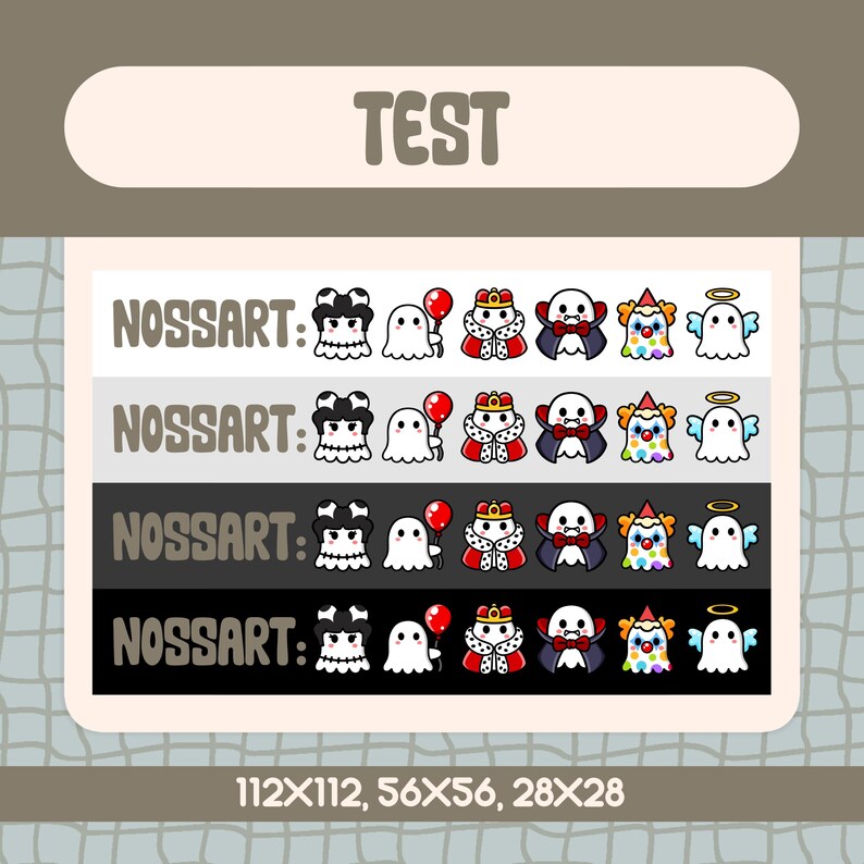 Kawaii Ghost Emote Pack, Spooky Twitch and Discord Emotes (digital ...