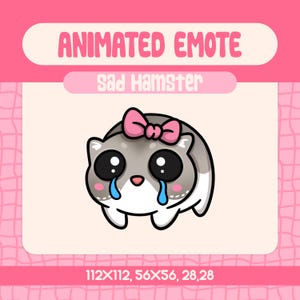 Sad Meme Hamster Animated Emote for Twitch, Discord, Cute Crying ...
