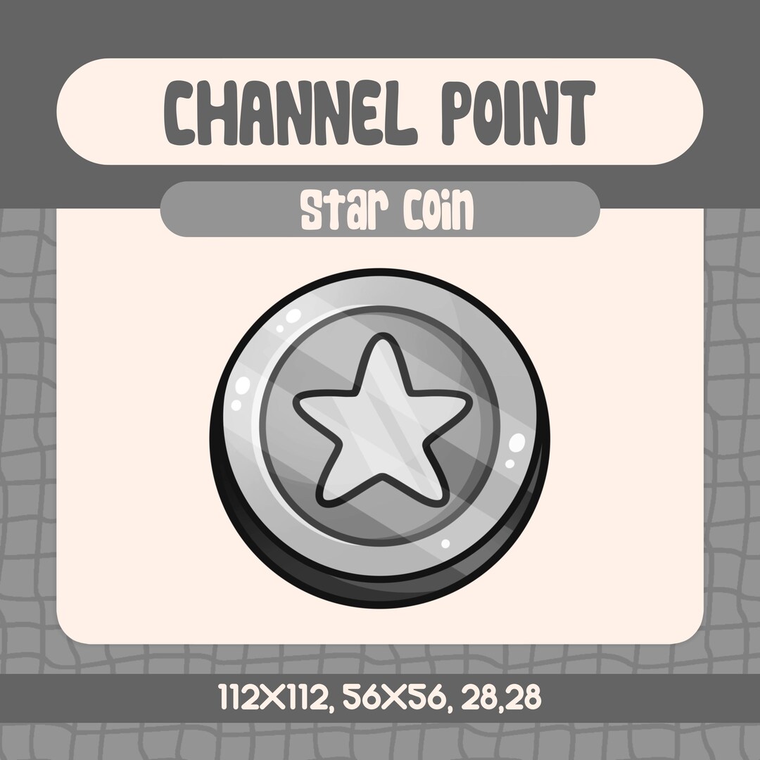 Silver Star Coin Twitch Channel Point Icon (digital Download) - Etsy