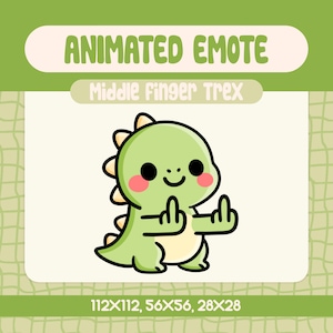 Funny T-rex Middle Finger Emote for Twitch, Discord (digital Download ...
