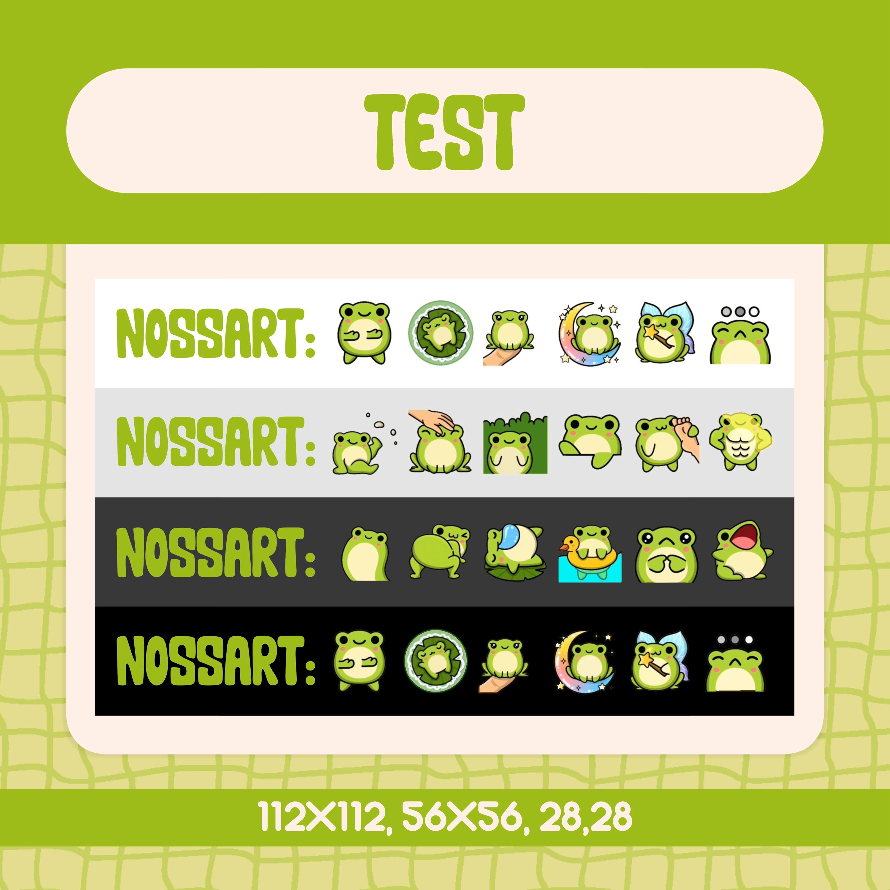 Animated Mega Frog Emote Pack, Kawaii Twitch Stream Emotes (digital ...