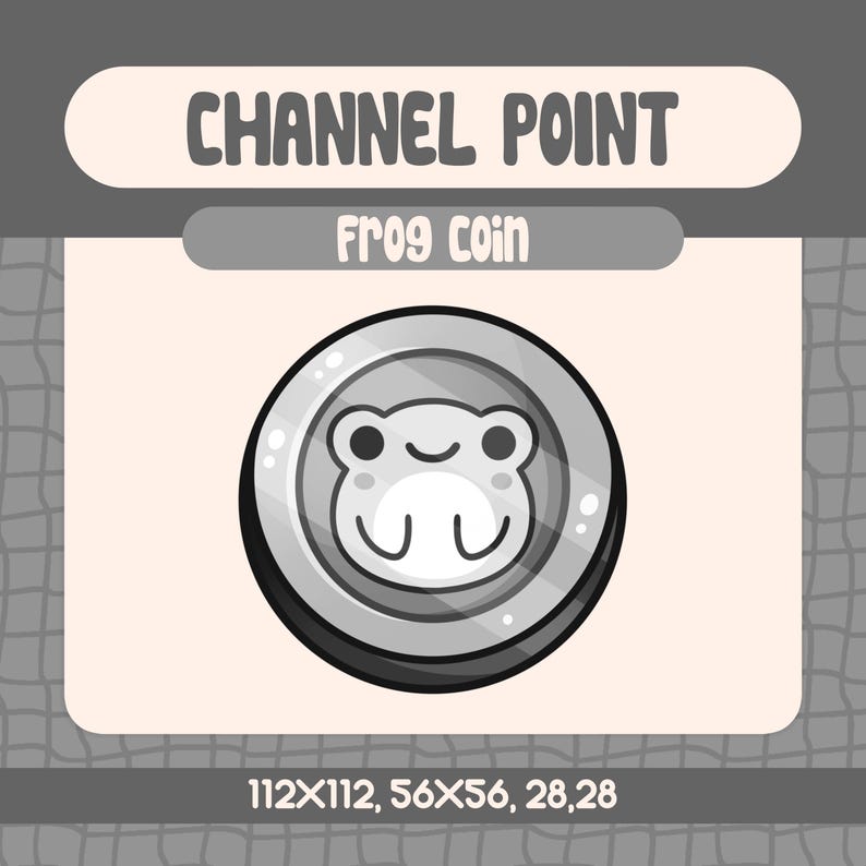 Silver Frog Coin Twitch Emote, Streamer Channel Point (digital Download ...