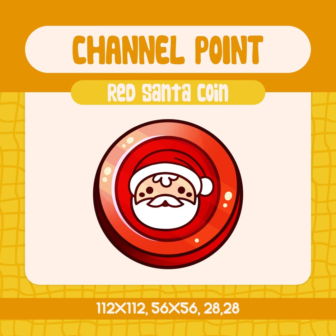 Red Santa Twitch Channel Point Coin Icon (digital Download) - Etsy