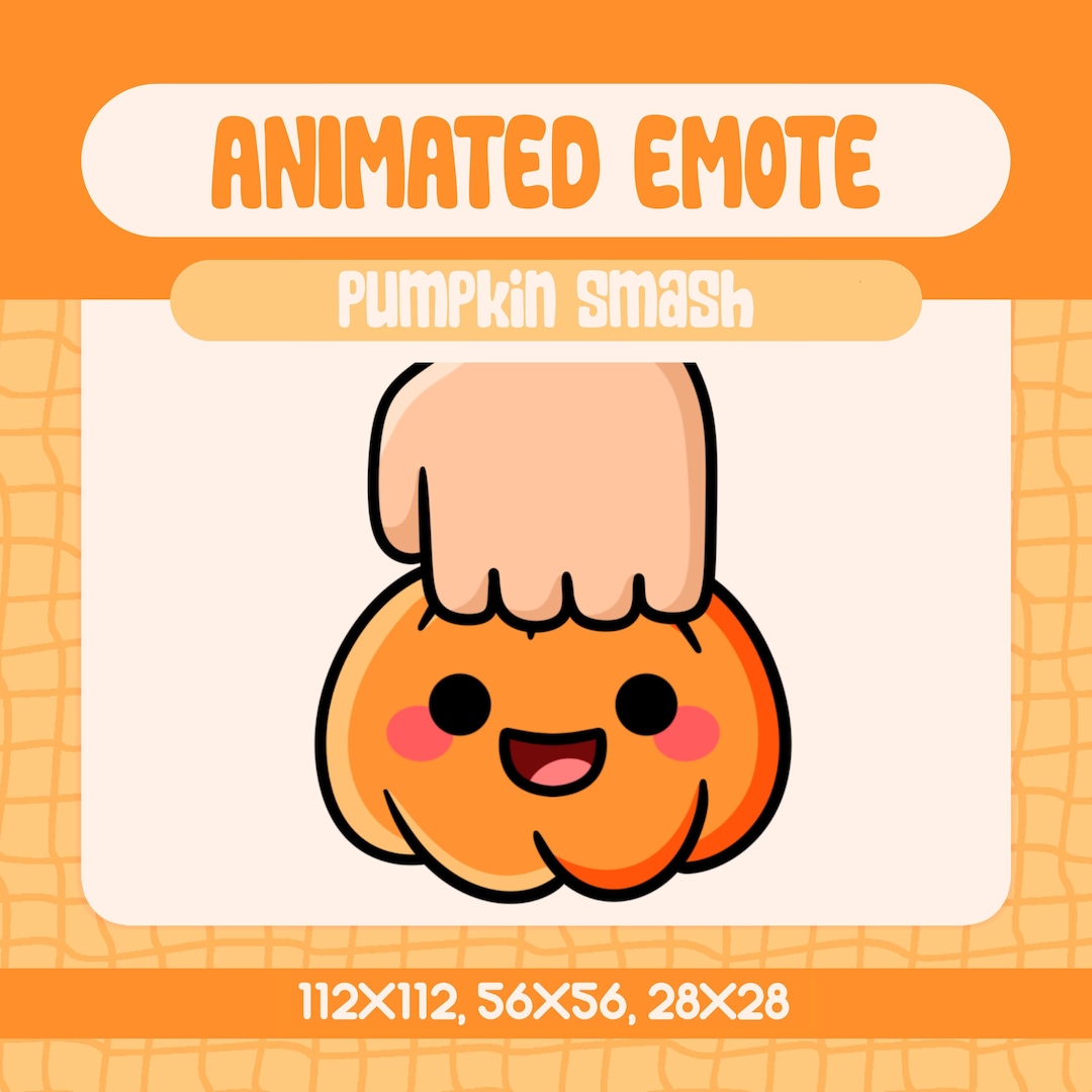 Kawaii Pumpkin Smash Animated Emote, Twitch Discord (digital Download ...
