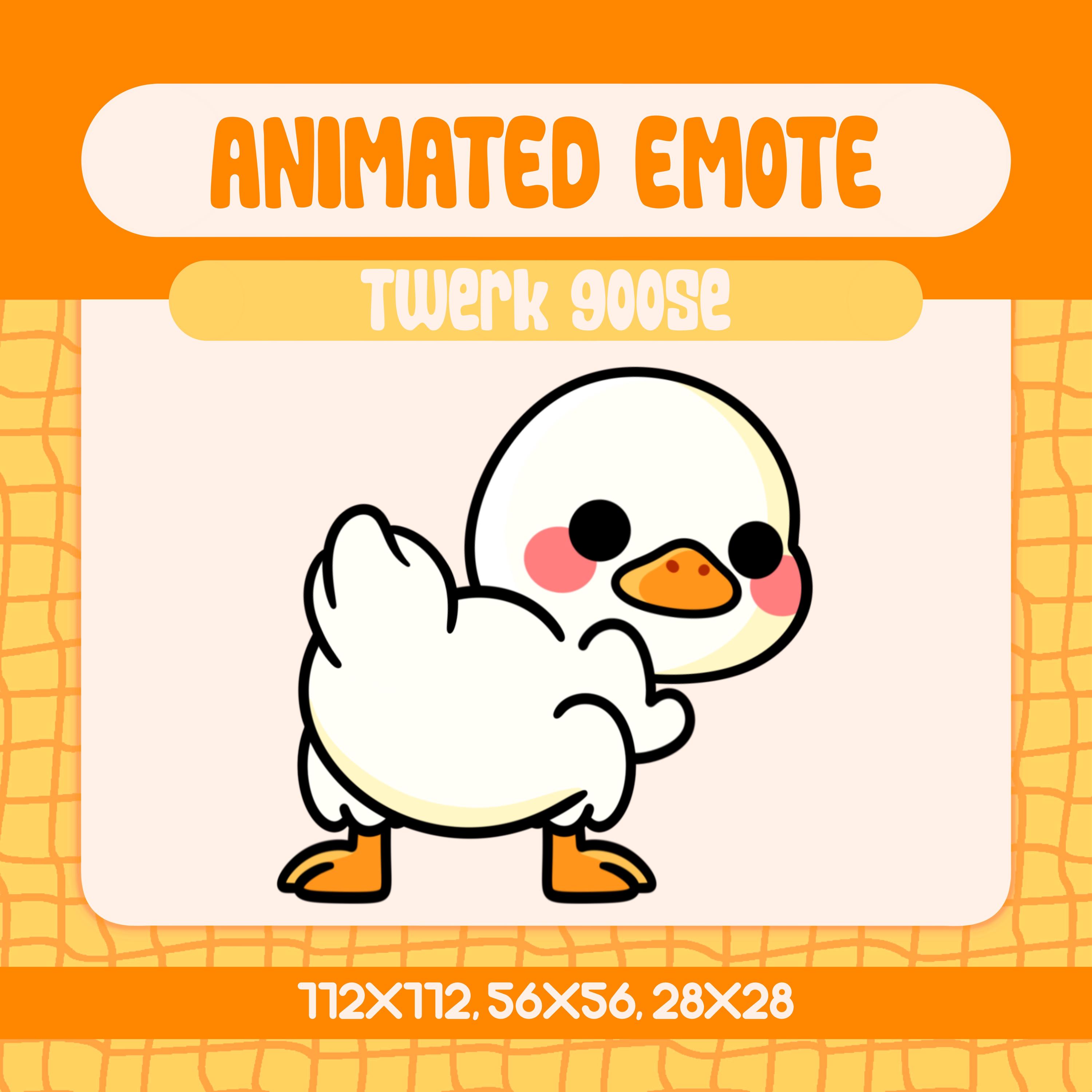 Kawaii Twerk Goose Animated Emote for Twitch/discord (digital Download ...