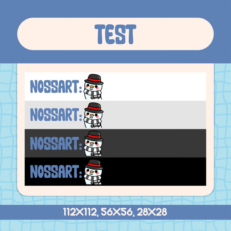Kawaii Wiggle Snowman Animated Emote for Twitch, Discord (digital ...
