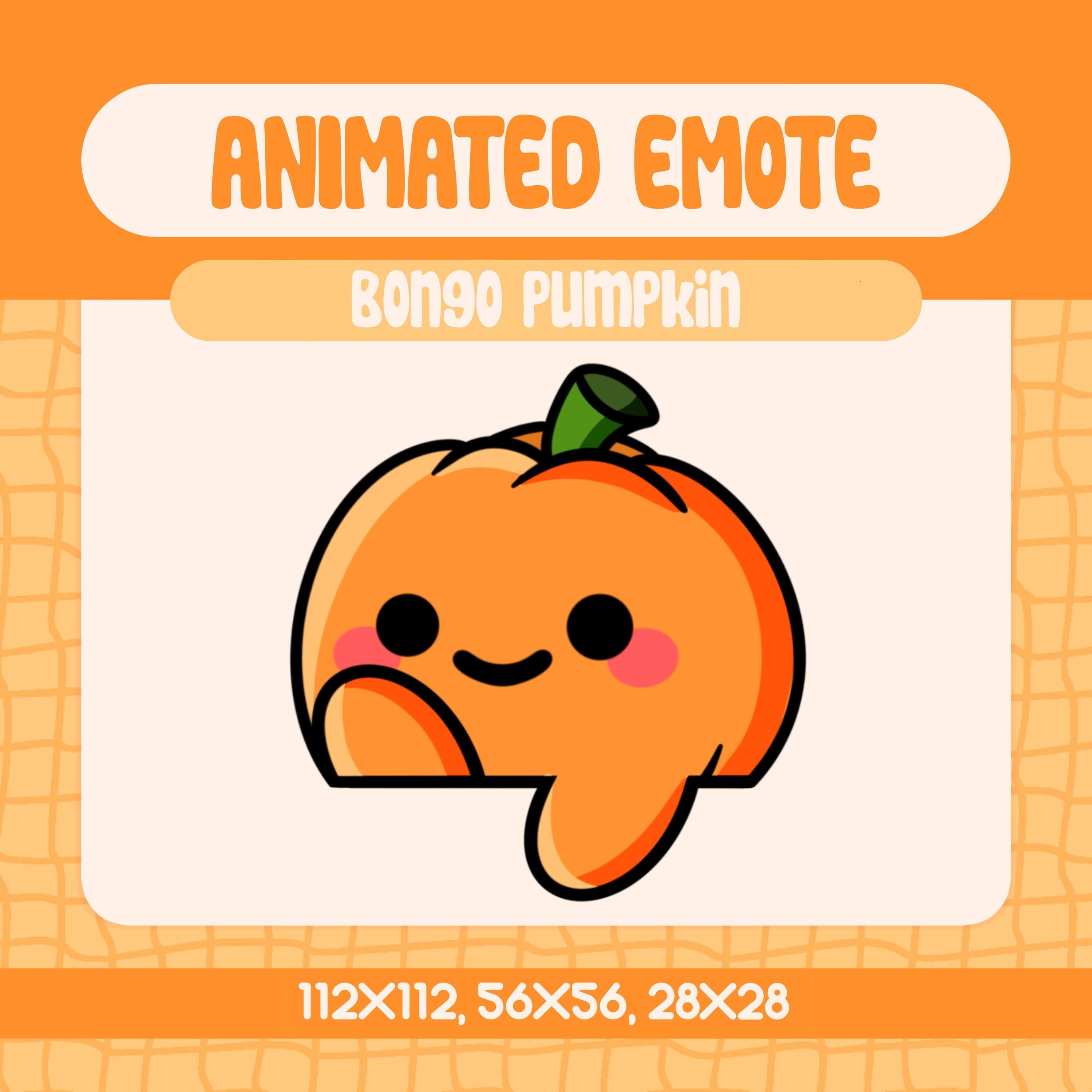 Kawaii Bongo Pumpkin Animated Emote for Twitch/discord (digital ...