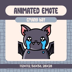 Kawaii Crying Bat Animated Emote for Twitch/discord (digital Download ...