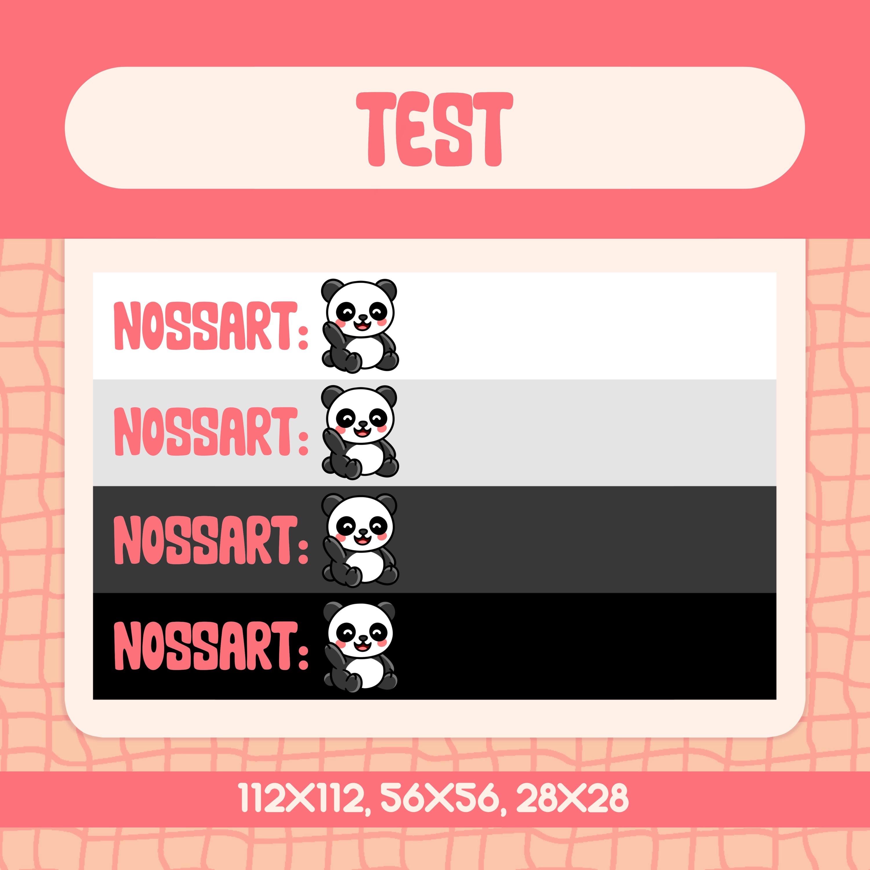 Kawaii Waving Panda Animated Emote for Twitch, Discord (digital ...