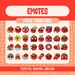Kawaii Tomato Emotes Pack, Twitch and Discord Streamer Set (digital ...