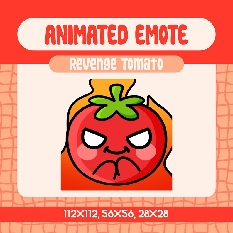 Revenge Tomato Animated Emote, Angry Twitch Discord Rage (digital ...