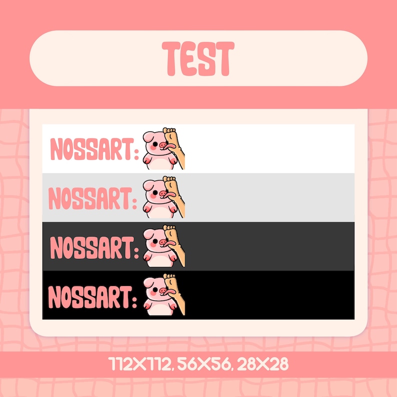 Kawaii Pig Licking Foot Animated Emote for Twitch, Discord (digital ...