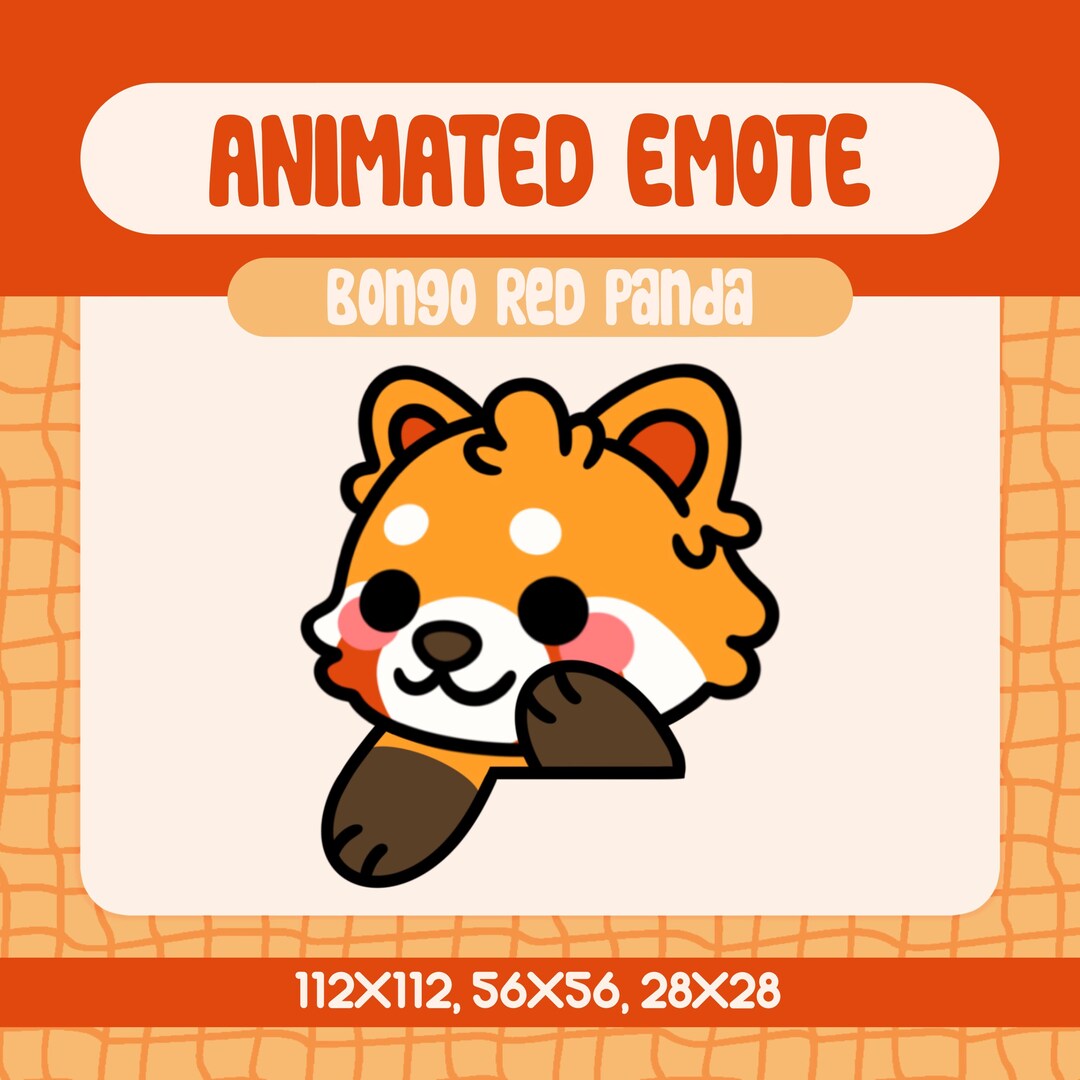 Cute Bongo Red Panda Animated Emote for Twitch/discord (digital ...