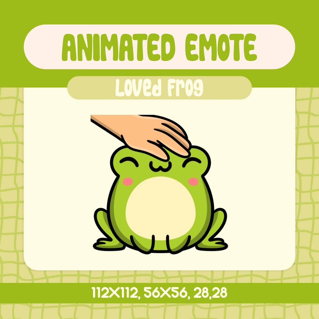 Kawaii Head Pat Frog Animated Emote for Twitch (digital Download) - Etsy