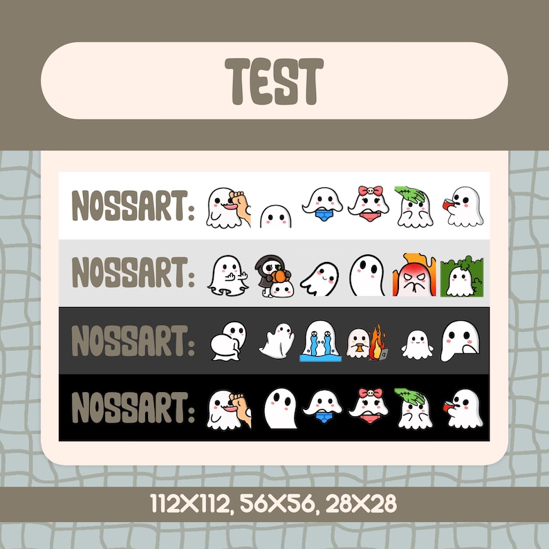 18 Kawaii Ghost Animated Emotes, Twitch & Discord Streamer (digital ...