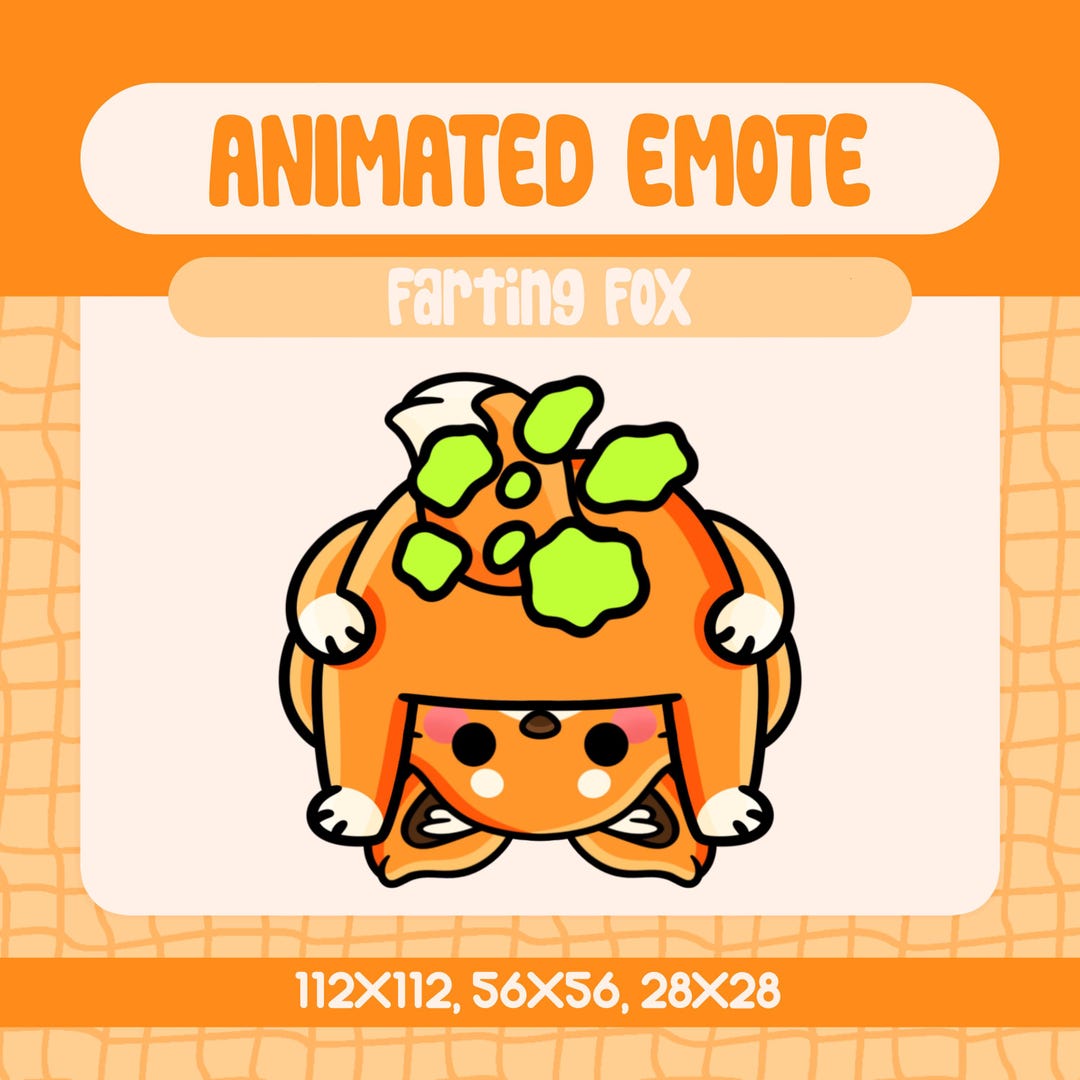 Kawaii Farting Fox Animated Emote for Twitch, Discord (digital Download ...