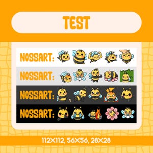 18 Kawaii Mega Bee Emote Pack for Twitch and Discord, Cute and Funny ...