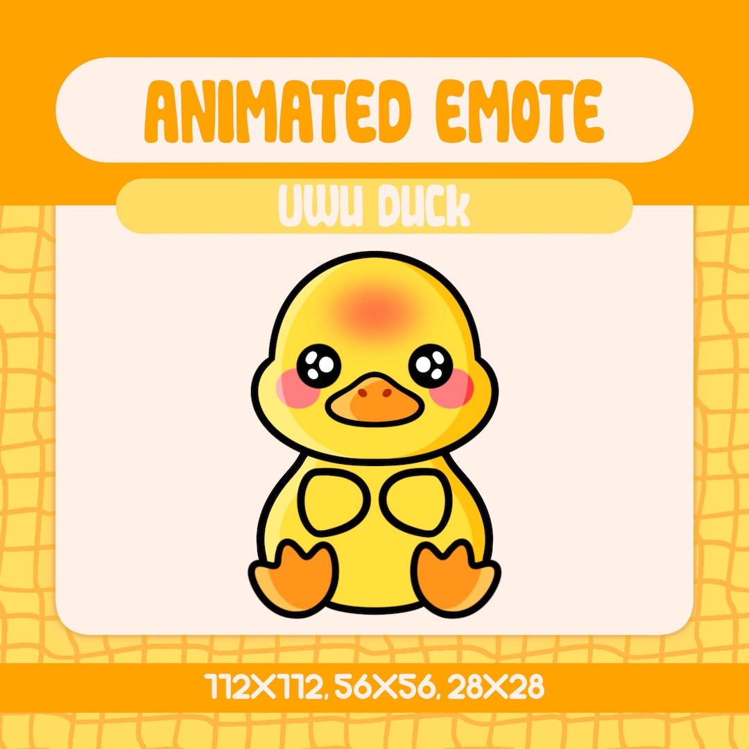 Kawaii Uwu Duck Animated Emote for Twitch/discord (digital Download) - Etsy
