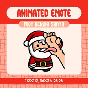 Funny Santa Feet Licking Animated Emote for Twitch, Discord (digital ...