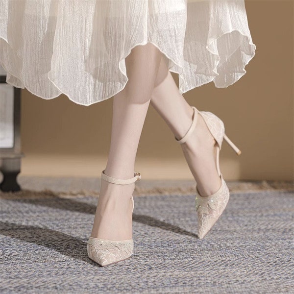 Lace Bridal Heels - Etsy