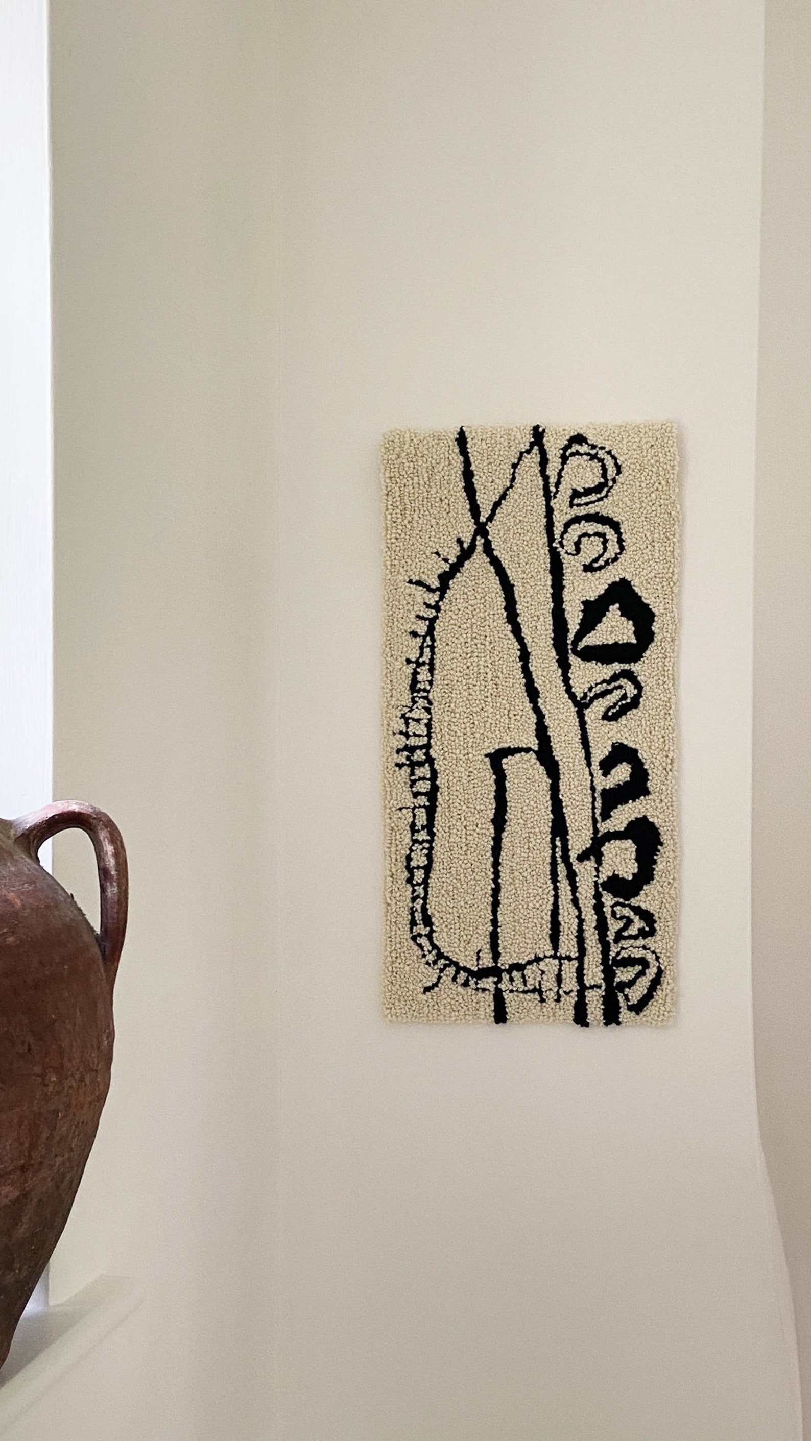 Interlinked Space Tufted Wall Hanging Textile Wall Art for Modern ...