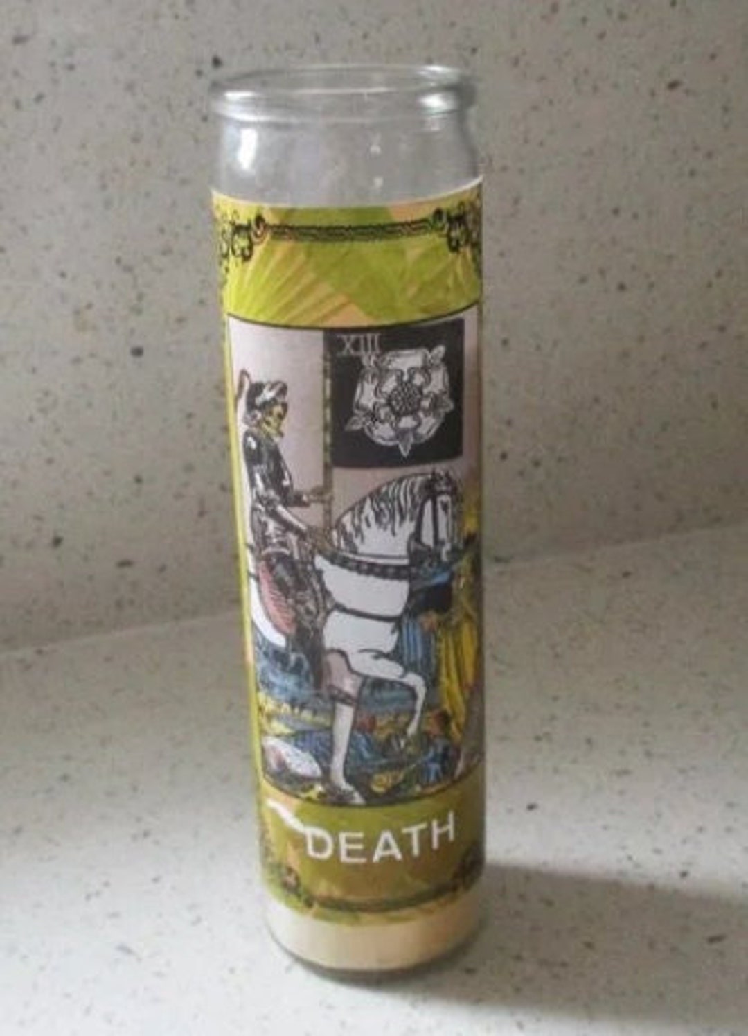 Death Card Major Arcana XIII Tarot Card Pillar Candle - Etsy