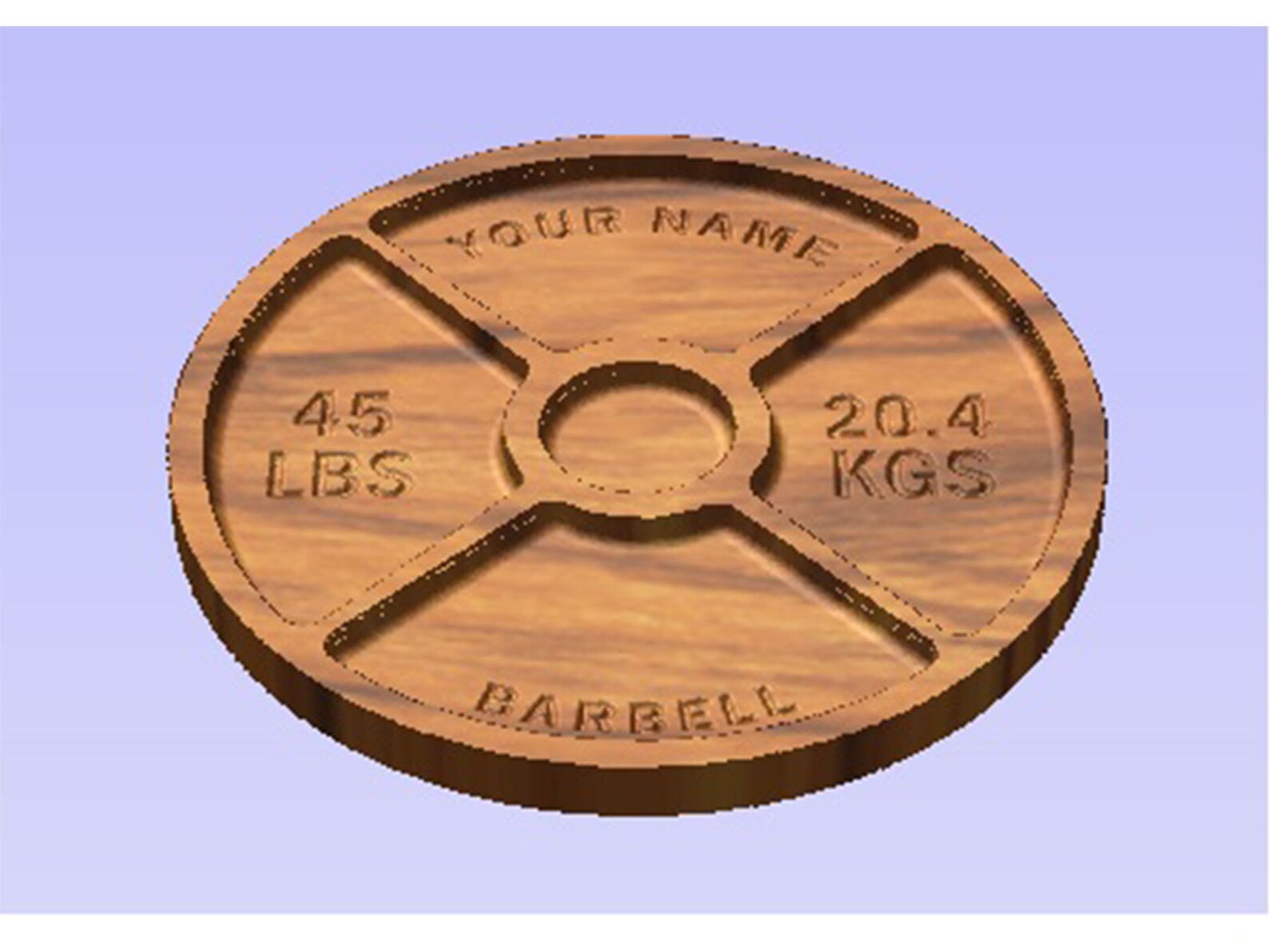 Weight Plate CNC Digital Cut File for 45lb Olympic Gym Plate - Etsy