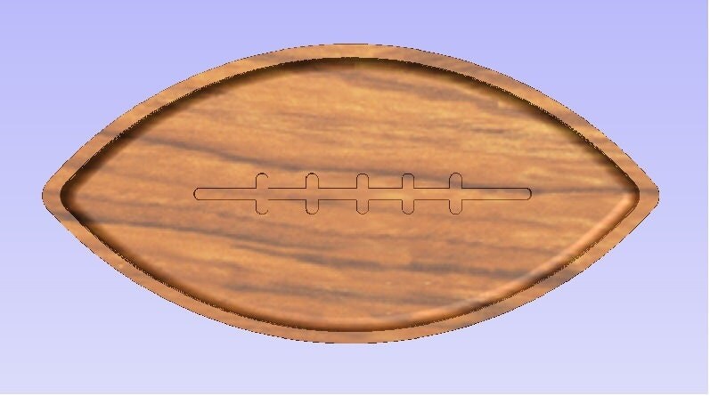 Digital CNC Cut File for Football Shaped Snack Tray Catchall Tray ...