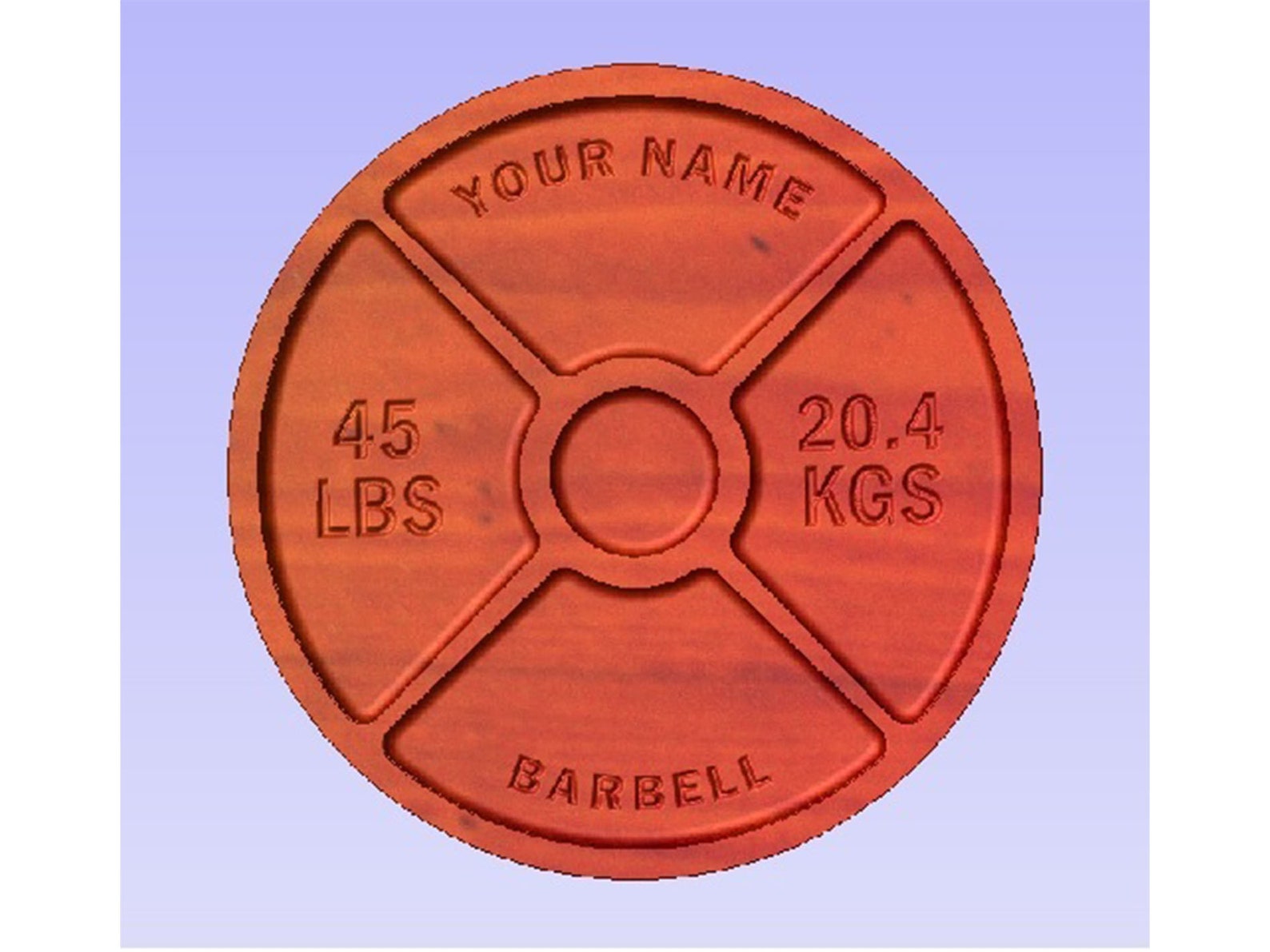 Weight Plate CNC Digital Cut File for 45lb Olympic Gym Plate - Etsy