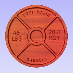Weight Plate CNC Digital Cut File for 45lb Olympic Gym Plate - Etsy