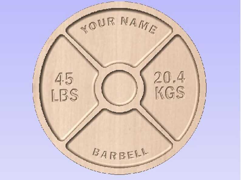 Weight Plate CNC Digital Cut File for 45lb Olympic Gym Plate - Etsy