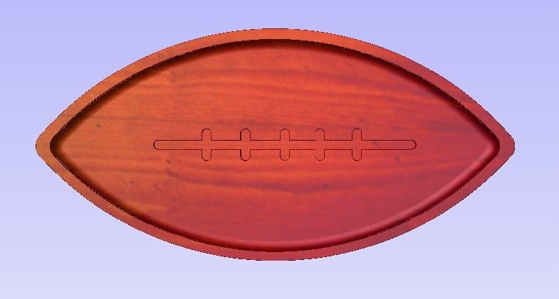 Digital CNC Cut File for Football Shaped Snack Tray Catchall Tray ...