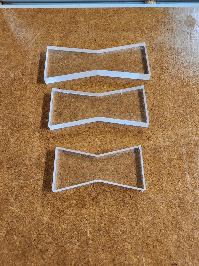 Acrylic Woodworking Bowtie Inlay Router Cutout Template 3 Pack - Etsy