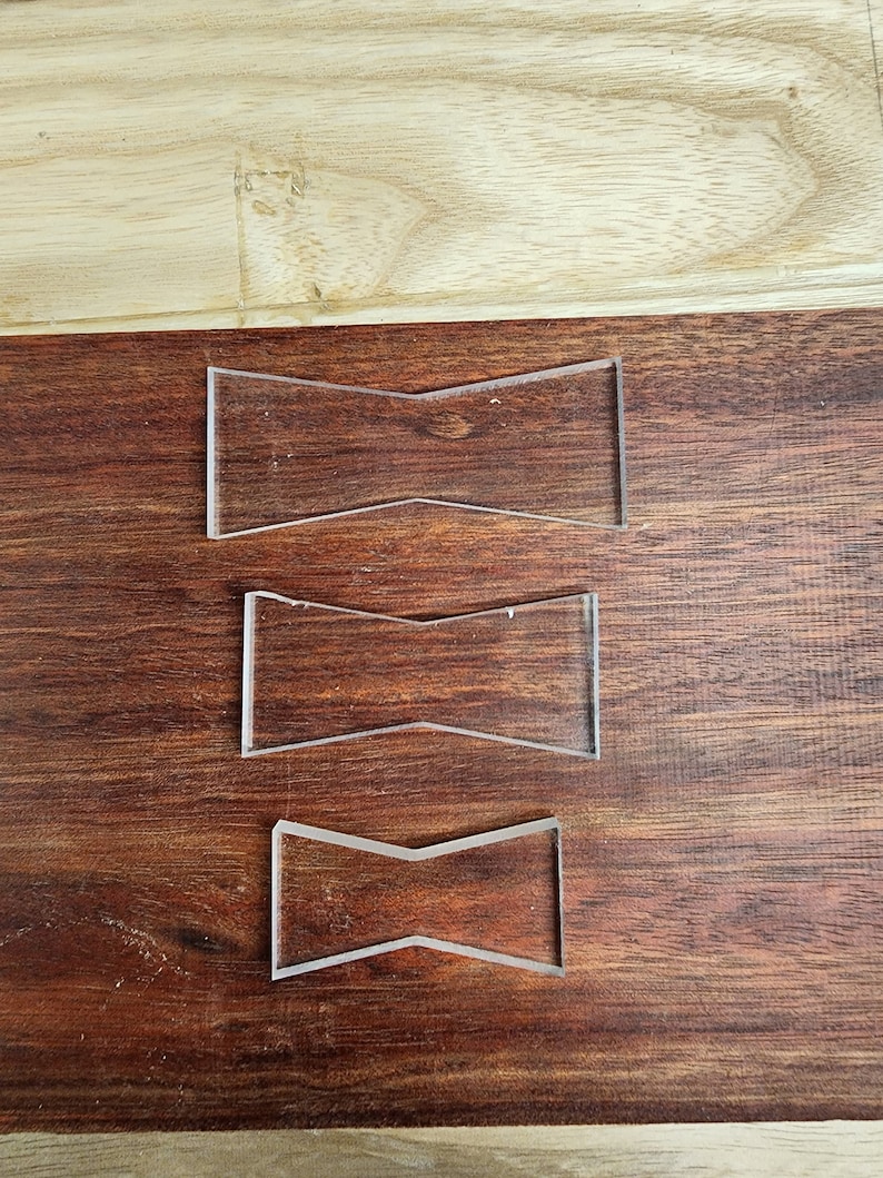 Acrylic Woodworking Bowtie Inlay Router Cutout Template 3 Pack - Etsy
