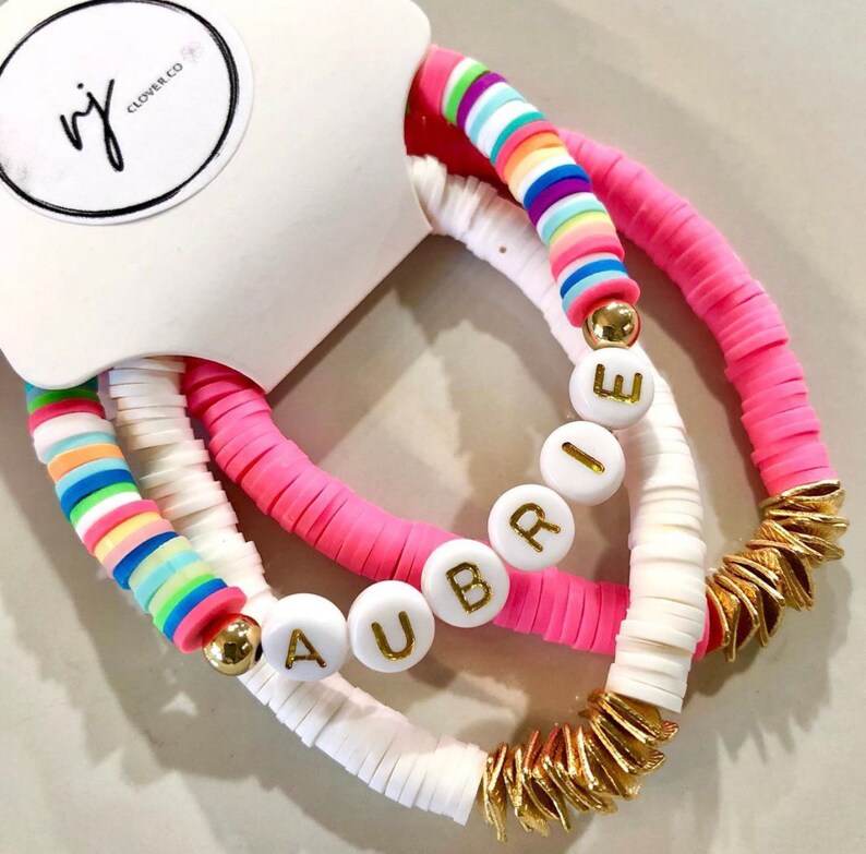 Customized Confetti Bracelet Stack | Colorful Jewelry | Customized ...