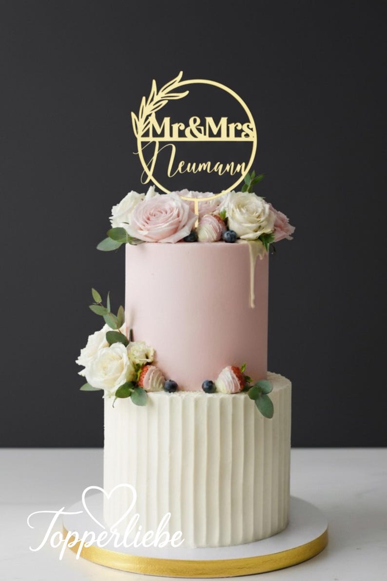 Mr & Mrs Wedding Cake Topper | Name Cake Topper | Personalized Cake ...